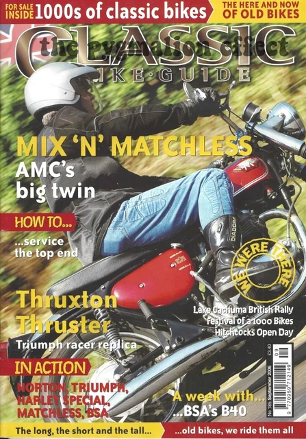 MATCHLESS G15CS VELOCETTE LE T120 Thruxton Sportster Norton B40 ...