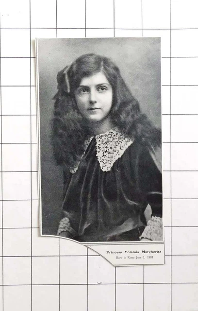 1913 PHOTO PORTRAIT Of Princess Yolanda Margherita £6.00 - PicClick UK