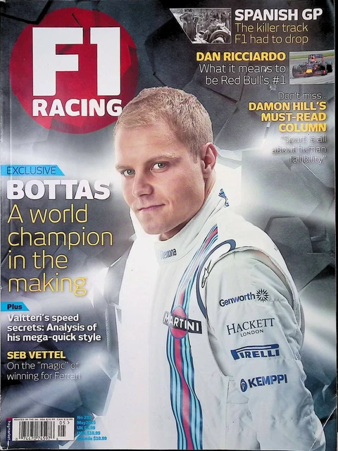 F1 RACING MAGAZINE No. 231 May 2015 Bottas, Valtteri, Damon Hill, Dan Ricciardo £14.32 - PicClick UK
