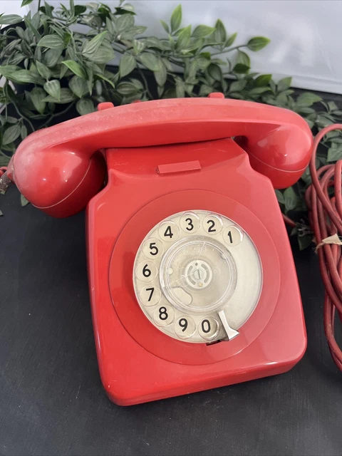 VINTAGE RED GPO 746 Rotary Dial Telephone, Retro 1970s Home Décor £50. ...
