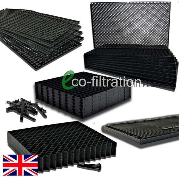 SQUARE CUT FILTER Grids Egg Crate Fish Coral Aquarium Marine Tank Koi ...