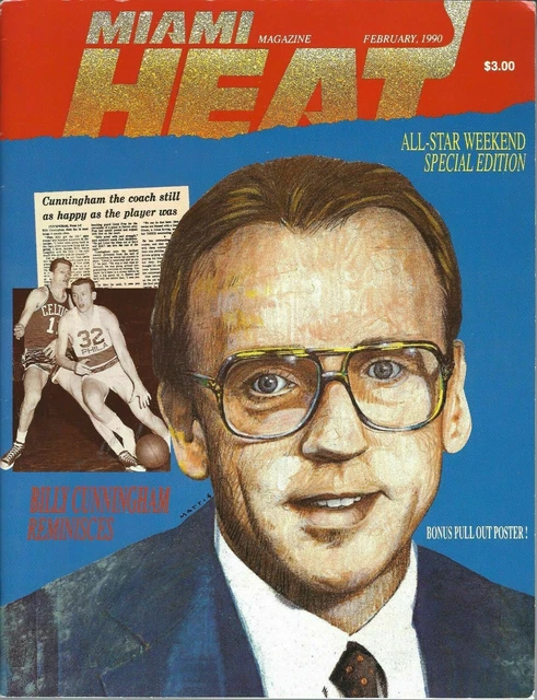 BILLY CUNNINGHAM - 1990 "Miami Heat Magazine" - COVER £15.81 - PicClick UK