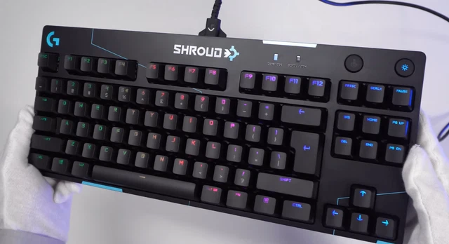 LOGITECH G PRO TKL Shroud RGB Mechanical Gaming Keyboard Red Switches ...