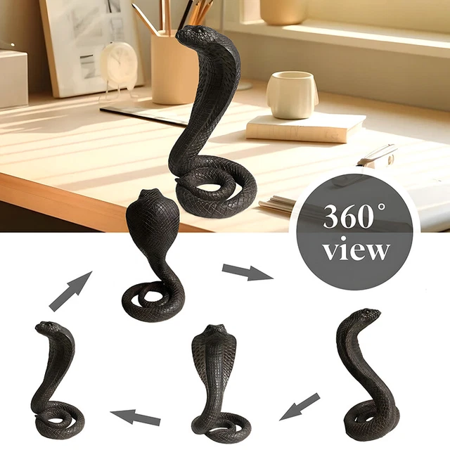 2025 YEAR OF The Snake Figurine Simulation Snake Ornaments Resin Statue ...