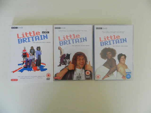 LITTLE BRITAIN COMPLETE Series 1 2 & 3 DVD Bundle- Matt Lucas David ...