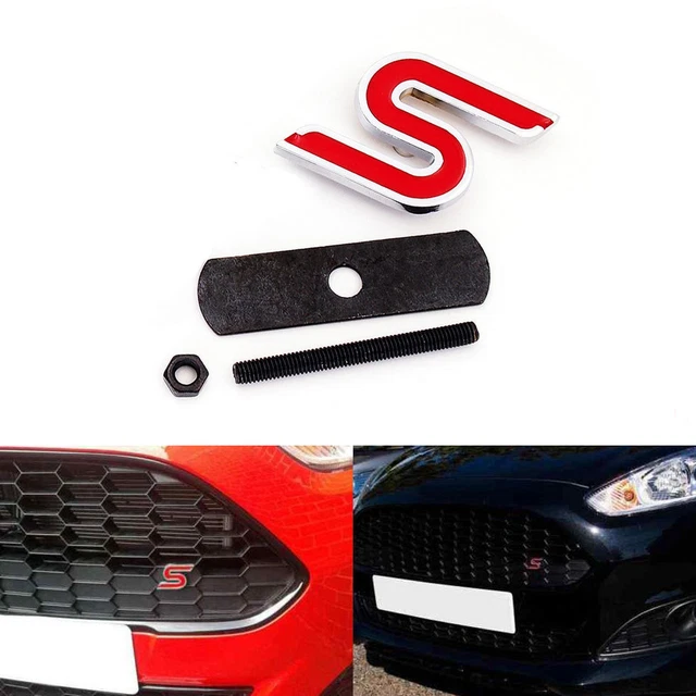 METAL FORD ZETEC S BADGE LOGO Grill Badge For Fiesta/Focus S With ...
