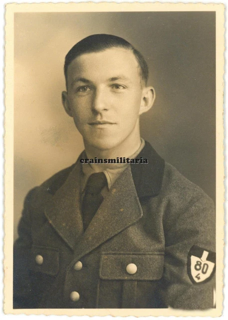 ORIG. FOTO PORTRAIT Arbeitsmann RAD-Abteilung 4/80 in LUCKAU ...