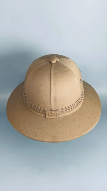 SAFARI PITH HELMET French Tropical Sun 56Cm Explorer Colonial Fancy ...