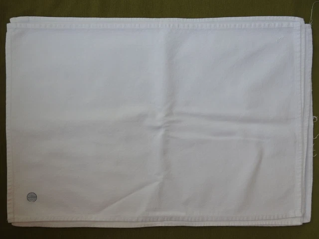 VINTAGE PAN AM Cloth Napkin White 1st Class Tray Cover 21.5x14" 55x36cm ...