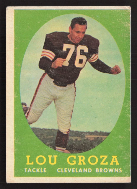 LOU GROZA 1958 Topps #52 Cleveland Browns excellent état CR {1207 EUR 6,62 - PicClick FR