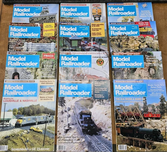 VINTAGE MODEL RAILROADER Magazines LOT Trains Locomotives 1991 £20.73 ...