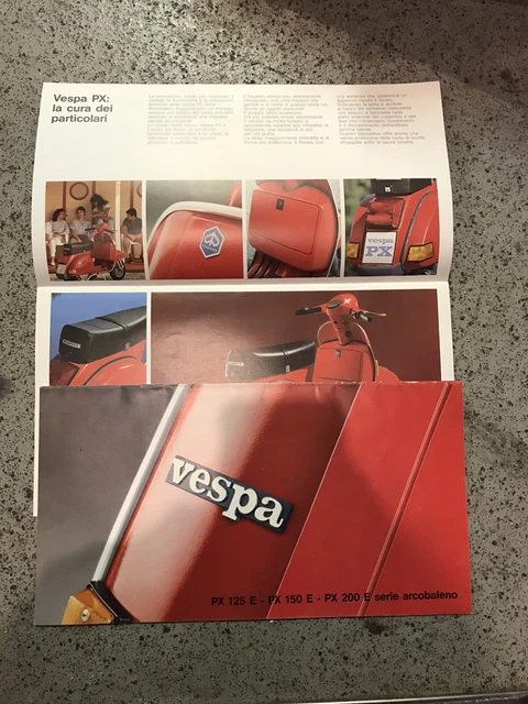 PIAGGIO VESPA PX 125 150 200 E Arcobaleno depliant originale genuine brochure EUR 34,90 ...