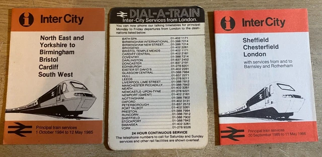BRITISH RAIL POCKET Timetables 1984,85 High Speed Train Hst Bundle Job ...