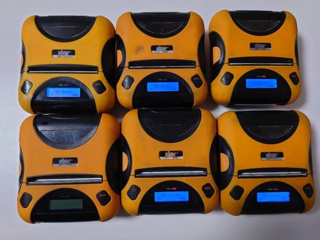 USED SM-T300 STAR precision Mobile Barcode Receipt Printer Set of 6 ...