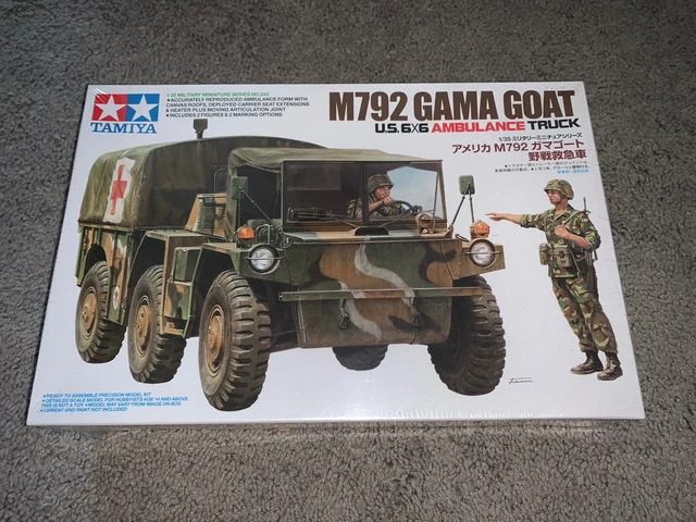 TAMIYA, 1:35 SCALE, US Army 6x6 Ambulance Truck M792 Gama Goat, Model ...