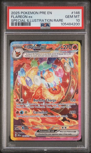 2025 POKEMON PRISMATIC Evolutions Special Illustration Rare Flareon Ex ...