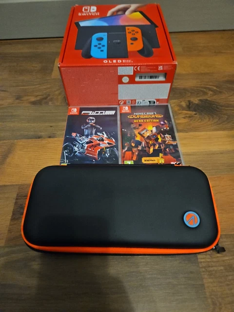 NINTENDO SWITCH OLED Model HEG-001 Handheld Console - 64GB - Black/Neon ...