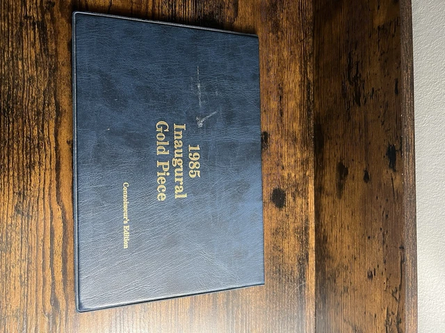 1985 RONALD REAGAN Inauguration Day 14k Gold Piece Connoisseurs Edition ...