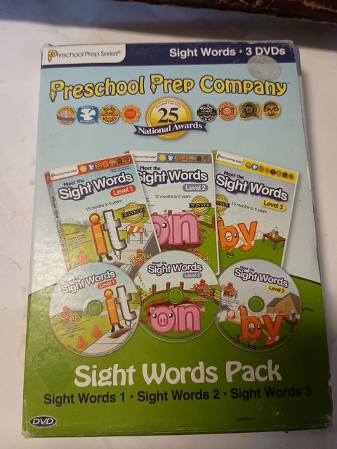 PRESCHOOL PREP SERIES: Sight Words Pack [Meet the Sight Words 1-3] CC2 ...