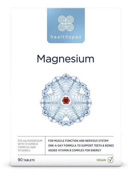 HEALTHSPAN MAGNESIUM WITH vitamin B complex and vitamin C 90 tablets ...