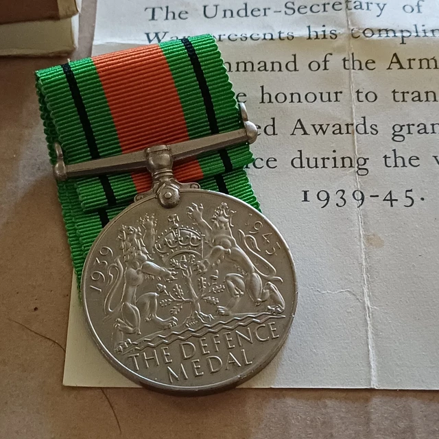 WW2 CIVIL DEFENCE Medal with box and letter. £45.00 - PicClick UK