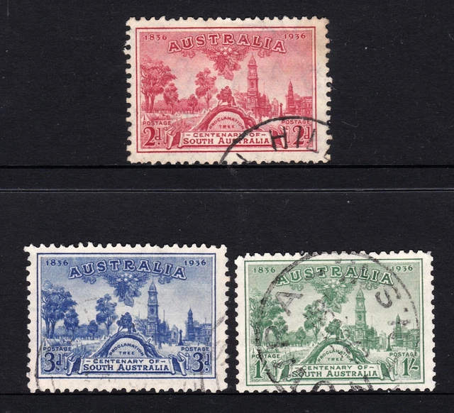 1936 CENTENARY OF South Australia Full Set Pre-Decimal Stamps - Vfu #56 ...