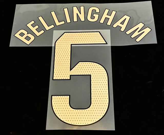 OFFICIAL REAL MADRID Bellingham 5 2024/25 Football Name/Number Set ...