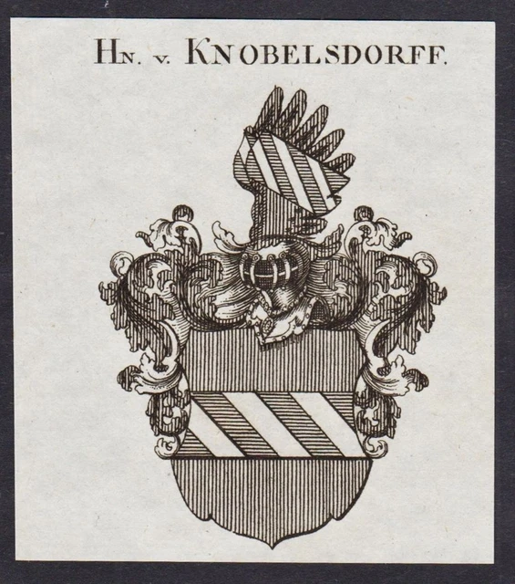 KNOBELSDORFF WAPPEN COAT of arms Adel Heraldik heraldry Kupferstich ...