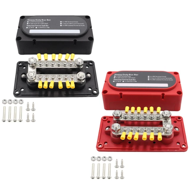 BUSBAR POWER DISTRIBUTION block, terminal block with removable cover ...