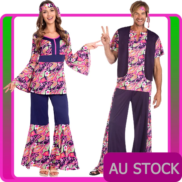MENS LADIES 60S 70s Retro Hippy Hippie Groovy Go Go Girl Disco Costume mens-ladies-60s-70s-retro-hippy-hippie-groovy-go-go-girl-disco-costume