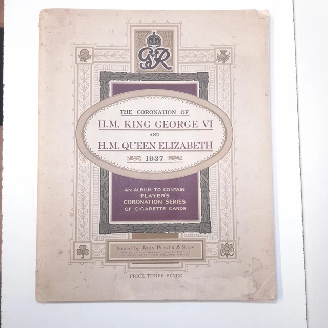 THE CORONATION OF H.M King George VI + HM Queen Elizabeth John Player ...
