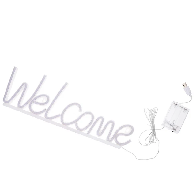 WELCOME NEON SIGN Led Neon Lamp Party Lamp Atmosphere Light for Club ...