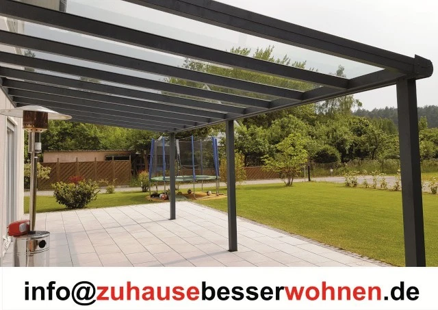 ALU TERRASSENDACH CARPORT Aluminium Terrassenüberdachung Veranda VSG ...