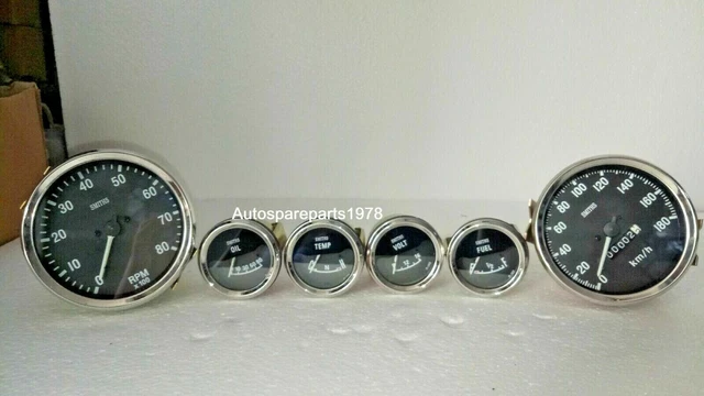 SMITHS RÉPLIQUE KIT 100mm Mech Speedo 0-180KMH+0-80RPM 52mm Électrique ...