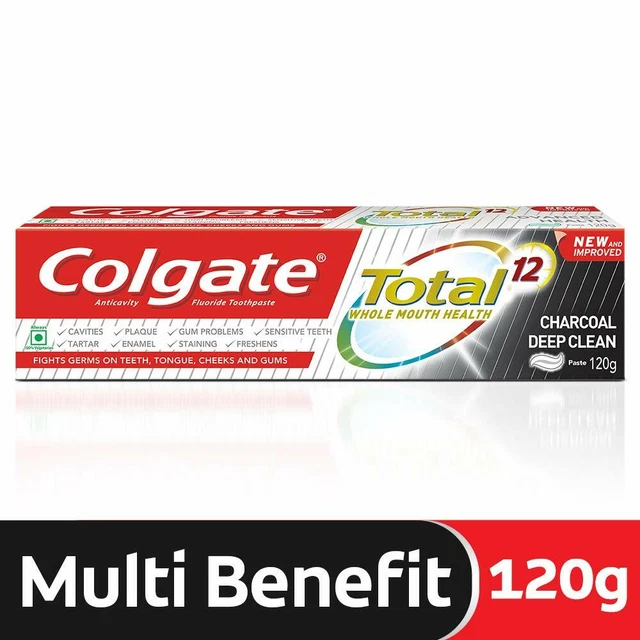 COLGATE TOTAL WHOLE Mouth Health, Antibacterial Toothpaste, 120gm Pack ...
