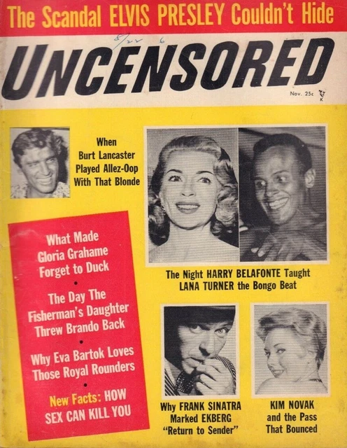 NON CENSURATO NOVEMBRE 1957 Lana Turner Burt Lancaster Kim Novak ...
