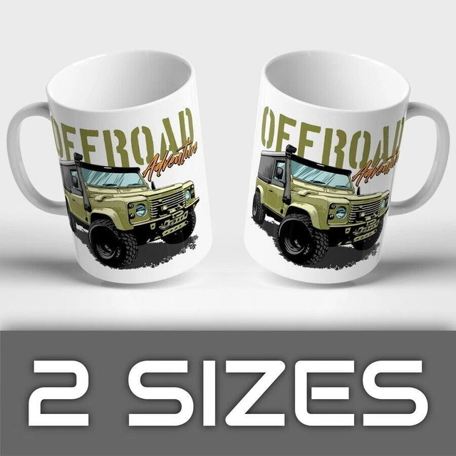 4X4 MUG LAND range four by four off road rover defender present gift £7 ...