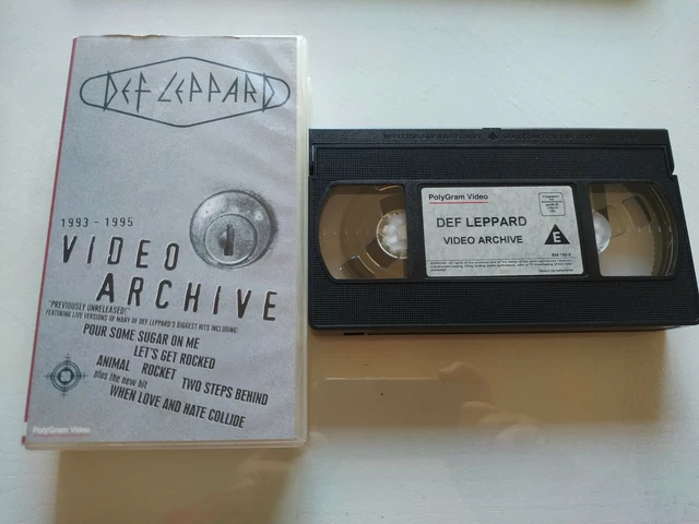 DEF LEPPARD 1993-1995 Video Archive Polygram - VHS Cinta Tape V.O. - 4T ...