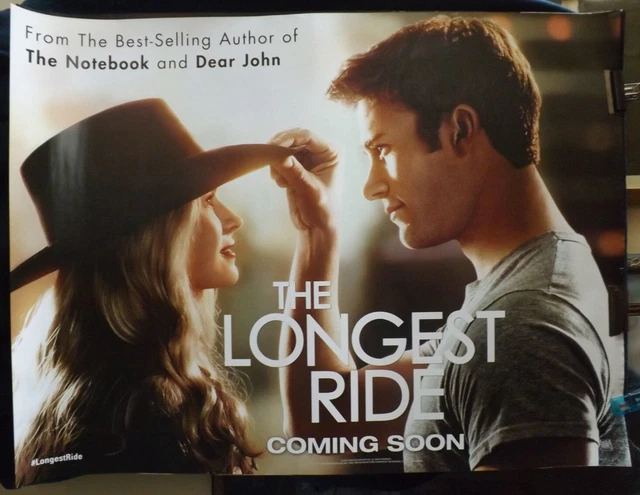 THE LONGEST RIDE Scott Eastwood Quad Cinema Poster £7.99 - PicClick UK