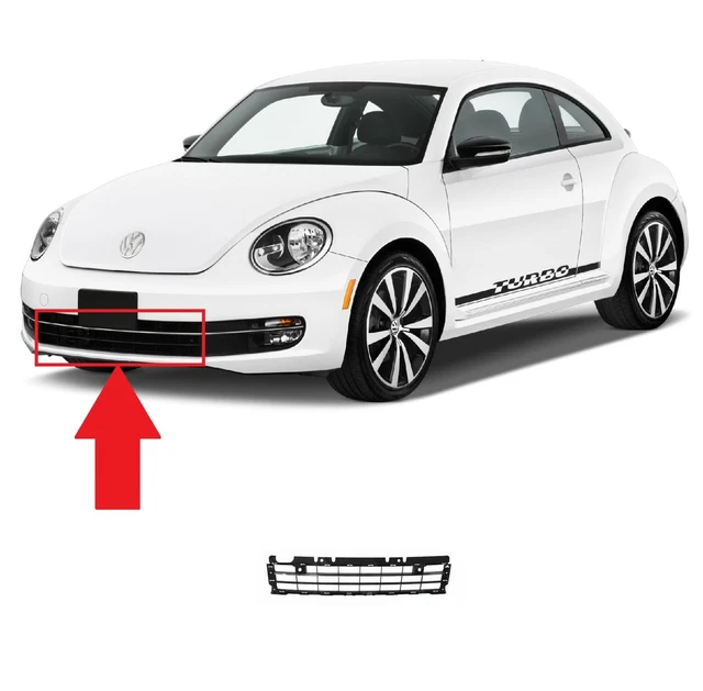 Front Bumper Lower Center Grille With Chrome Trim For Volkswagen Vw
