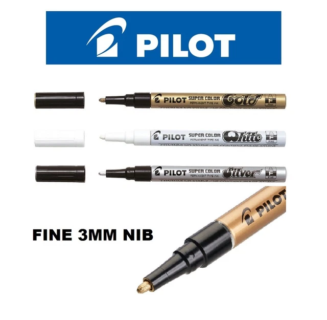 FIN 3.0MM PILOT Super Couleur Marqueur Stylo Métallique Peinture ...