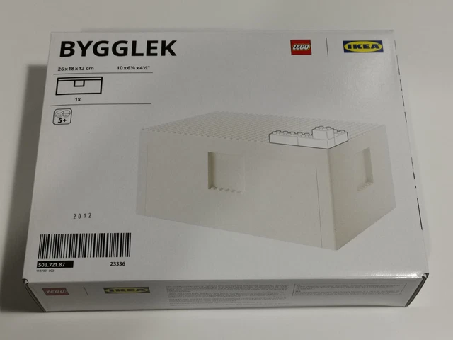 IKEA BYGGLEK LEGO® White Storage Box With Lid 26x18x12cm - New £19.99 ...