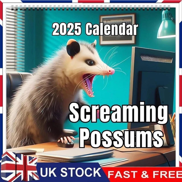2025 FUNNY SCREAMING Possums Calendar 2025 Wall Calendar 12 Month ...