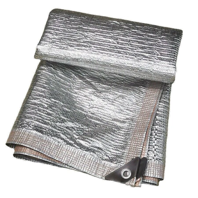 REFLECTIVE SUN SHADE Sail Net Aluminum Foil Mesh 99% UV Canopy ...