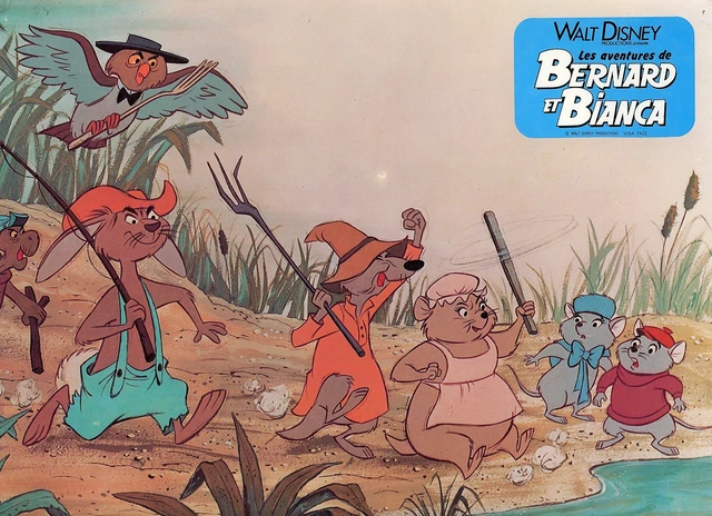 BERNARD ET BIANCA The Rescuers WALT DISNEY VINTAGE LOBBY CARD PHOTO N ...