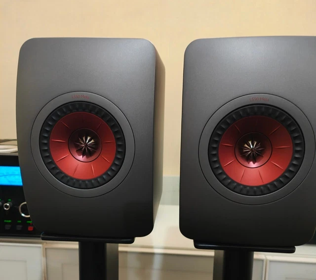 KEF LS50 META Hi-Fi Bookshelf Speakers Pair+Matching Kef Stands Boxed £ ...
