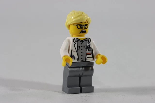 LEGO® CITY LADY Minifigure Scientist Office Worker Angry Worried Blonde ...