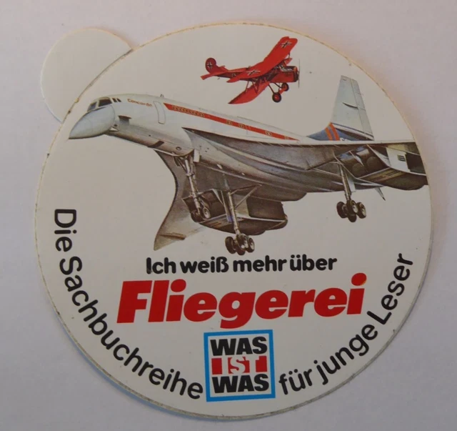 AUFKLEBER &WAS IST Was" Fliegerei, 80er Jahre EUR 1,00 - PicClick DE
