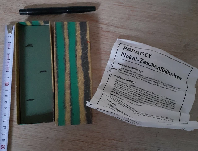 PLAKAT- ZEICHENFÜLLHALTER PAPAGEY Füller Alt im Karton Schönschreiben ...