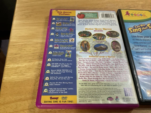 LOT OF 2 DVD: Barney Rhyme Time Rhythm & Can You Sing That Song Bundle ...